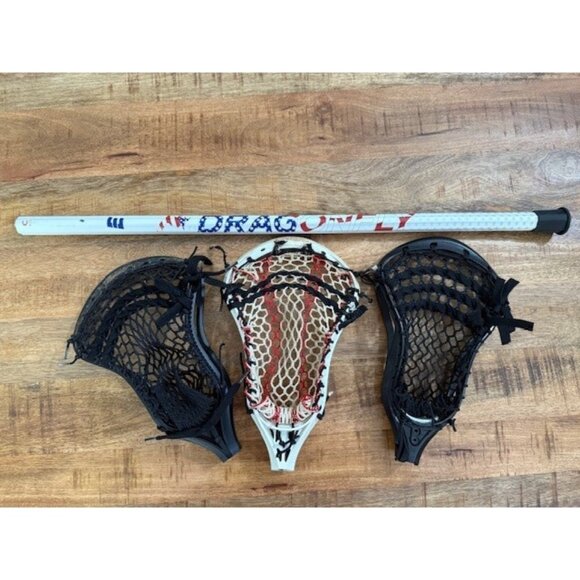 Dragonfly | Other | Dragonfly Lacrosse Shaft 3 White Red Blue Stick C ...
